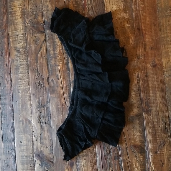 Tobi | Tops | Tobi Black Ruffled Cold Shoulder Tube Top | Poshmark
